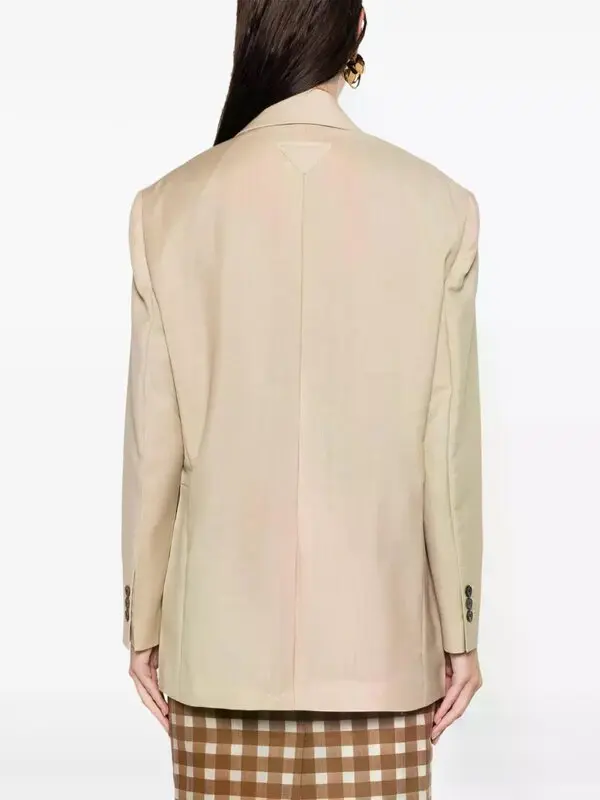 Prada Logo-triangle Single-breasted Blazer