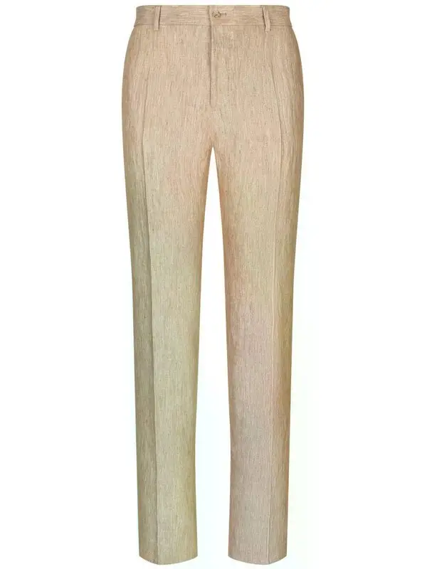 Dolce & Gabbana Tapered Twill Linen Trousers