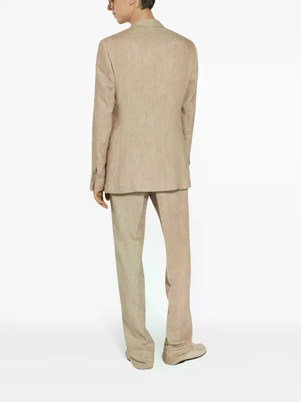 Dolce & Gabbana Tapered Twill Linen Trousers