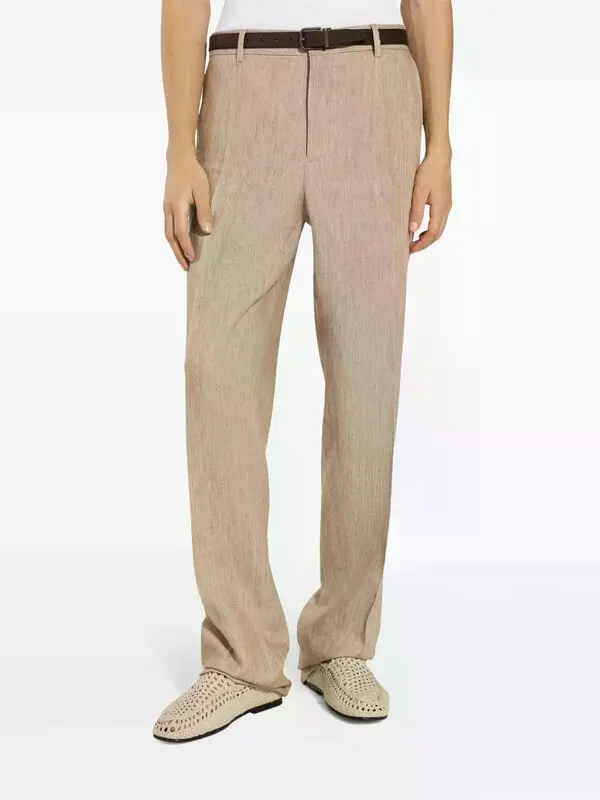 Dolce & Gabbana Tapered Twill Linen Trousers