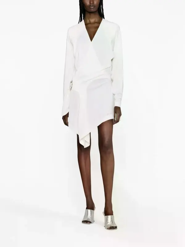 Attico Hurely Wrap Mini Dress