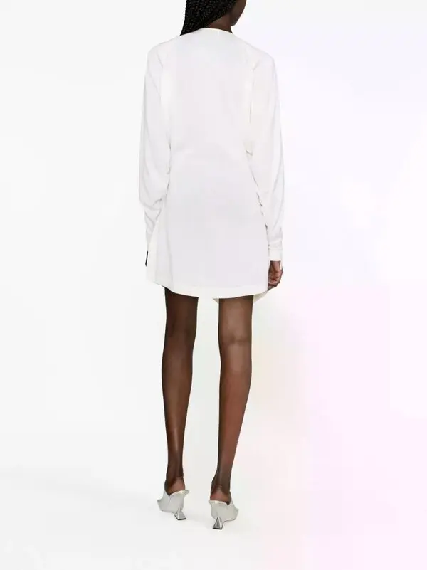 Attico Hurely Wrap Mini Dress