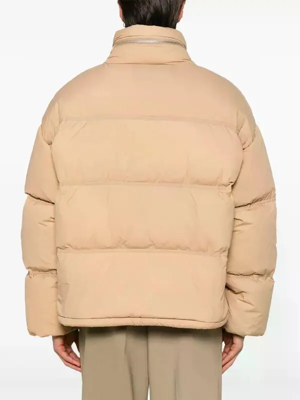 AMI Paris De Coeur Puffer Jacket - Brown