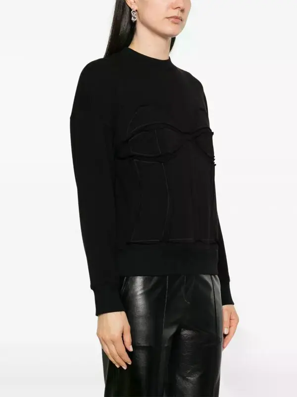 MURMUR Deconstructed Long-sleeved Sweatshirt - Black