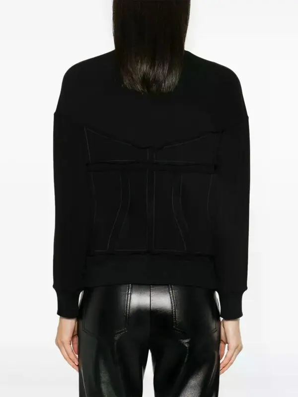 MURMUR Deconstructed Long-sleeved Sweatshirt - Black