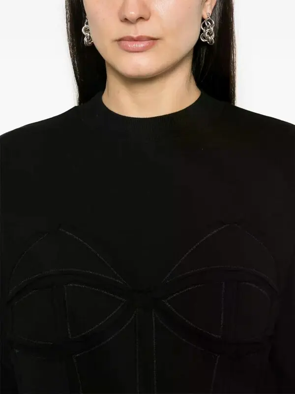MURMUR Deconstructed Long-sleeved Sweatshirt - Black