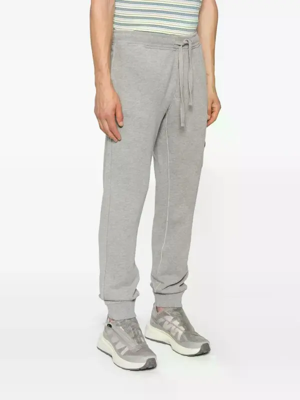 Stone Island Compass Badge Mélange Tapered Trousers - Grey