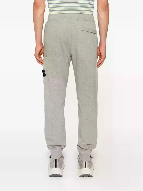 Stone Island Compass Badge Mélange Tapered Trousers - Grey