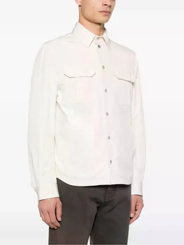 Brunello Cucinelli Light Beige Jacket With Logo Buttons - Neutrals