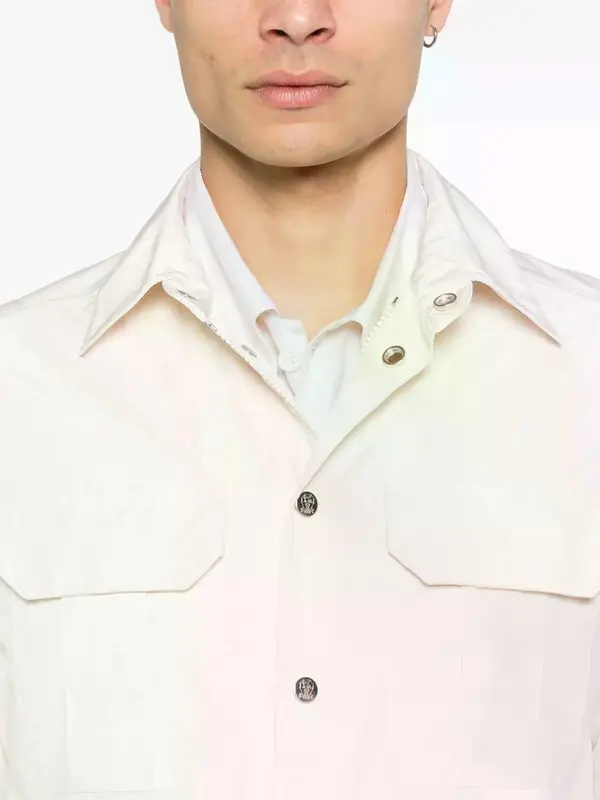 Brunello Cucinelli Light Beige Jacket With Logo Buttons - Neutrals