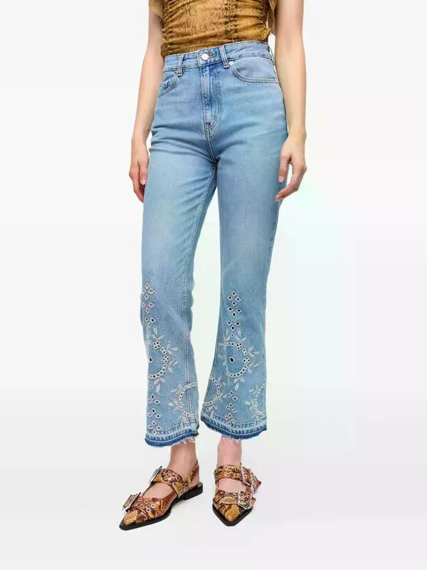 GANNI Broderie Anglaise Jeans