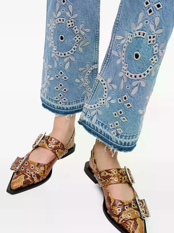 GANNI Broderie Anglaise Jeans