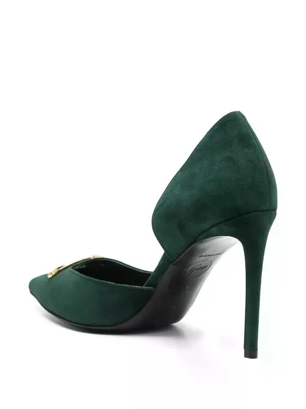 GINISSIMA 100mm Emma Pumps - Green