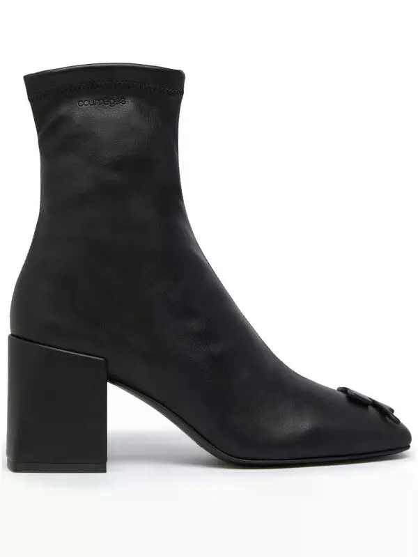 COURREGES Re-edition Ac Faux-leather Ankle Boots - Black