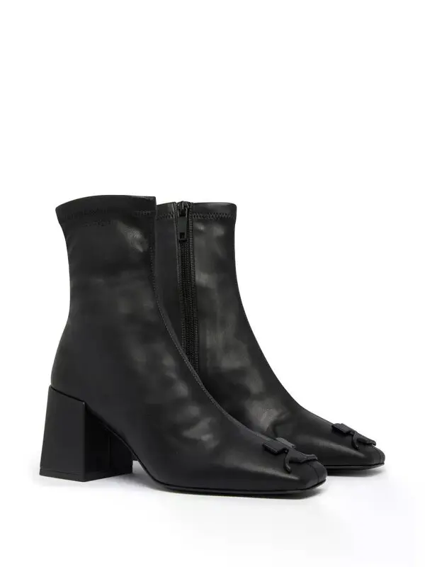 COURREGES Re-edition Ac Faux-leather Ankle Boots - Black