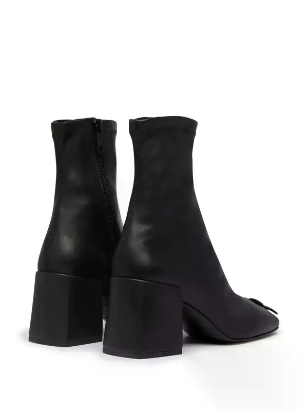 COURREGES Re-edition Ac Faux-leather Ankle Boots - Black