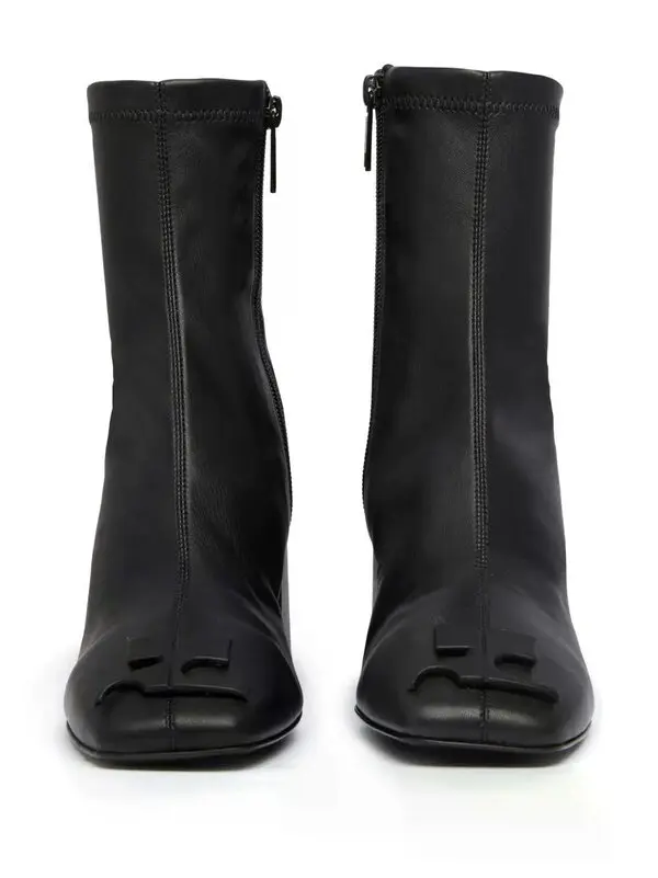 COURREGES Re-edition Ac Faux-leather Ankle Boots - Black