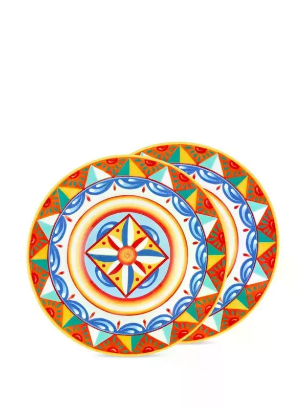 Dolce & Gabbana 2 Piece Fine Porcelain Soup Plate Set