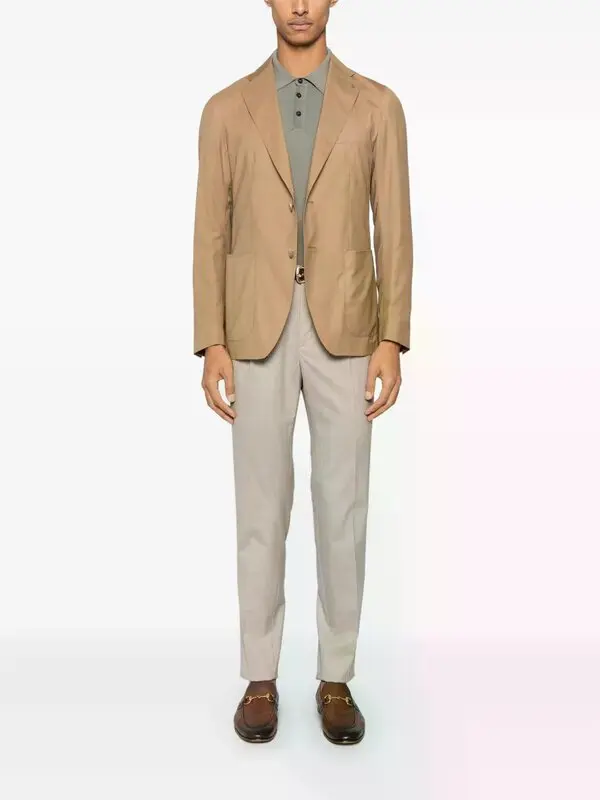 Tagliatore Brooch-detail Blazer - Brown