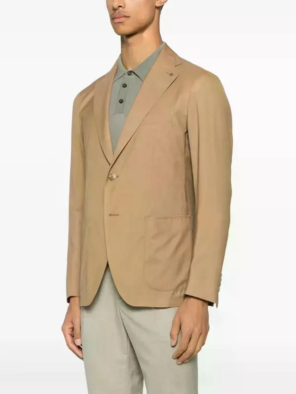 Tagliatore Brooch-detail Blazer - Brown