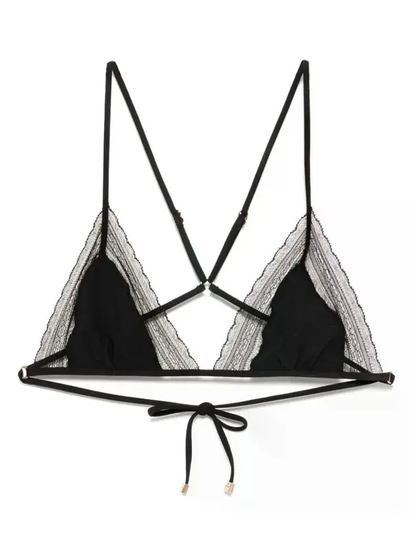 Kiki De Montparnasse Lace Inset String Bikini Top
