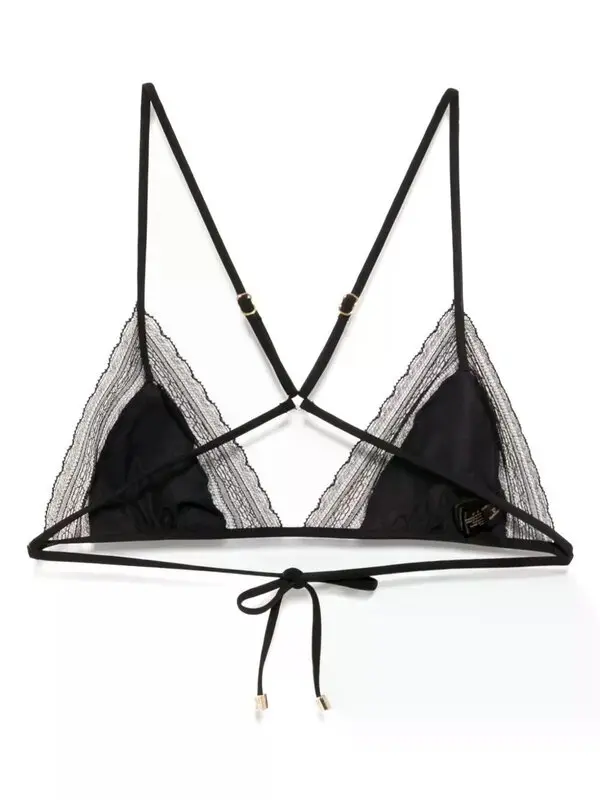 Kiki De Montparnasse Lace Inset String Bikini Top