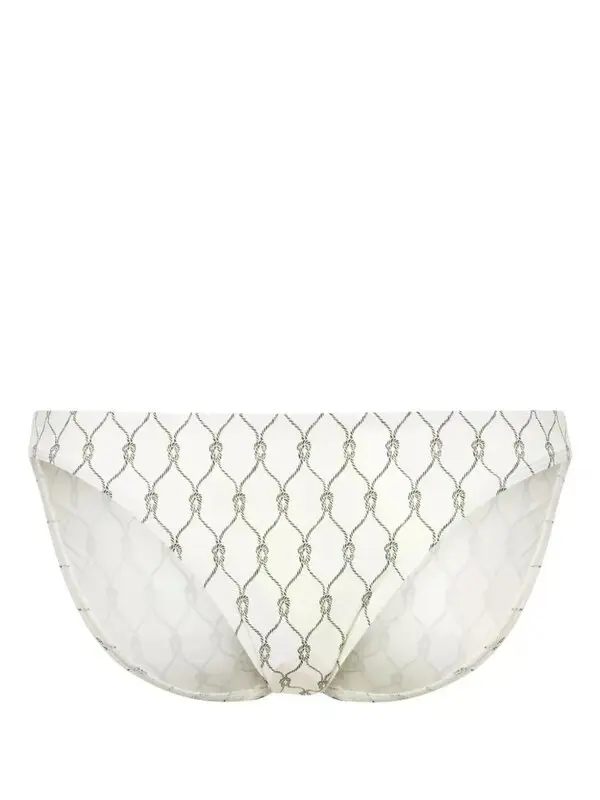 Tory Burch Celtic Knot-print Bikini Bottoms