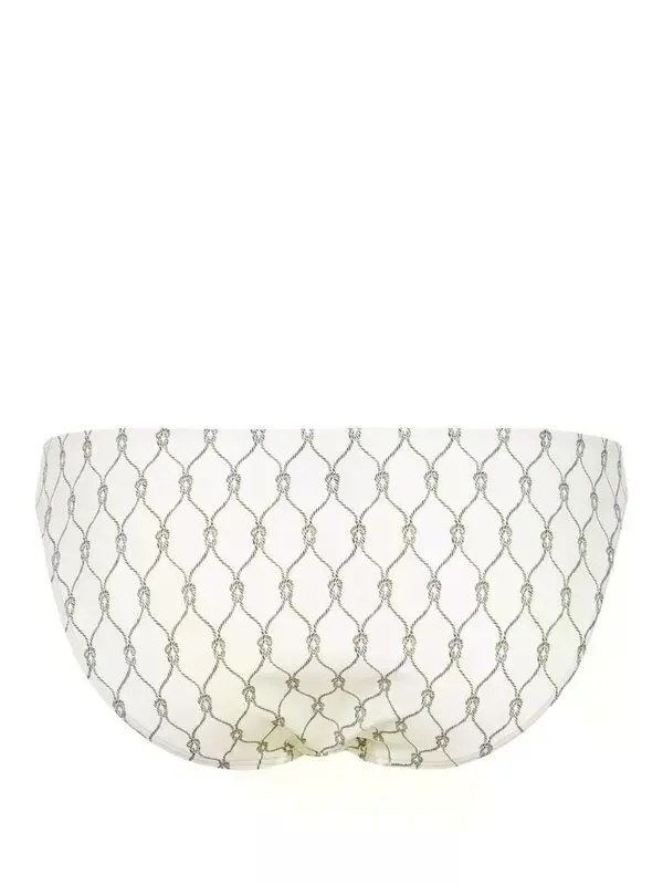 Tory Burch Celtic Knot-print Bikini Bottoms