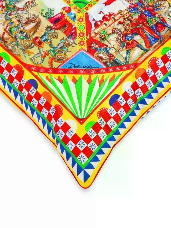 Dolce & Gabbana Large Carretto Silk Cushion