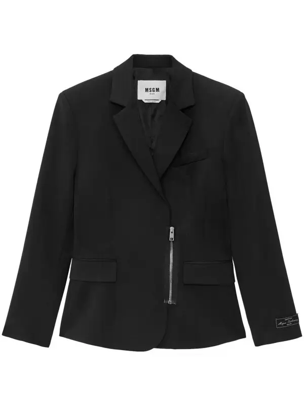 MSGM Zipped Single-breasted Blazer