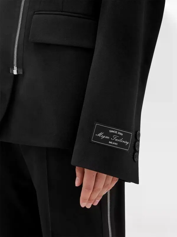 MSGM Zipped Single-breasted Blazer