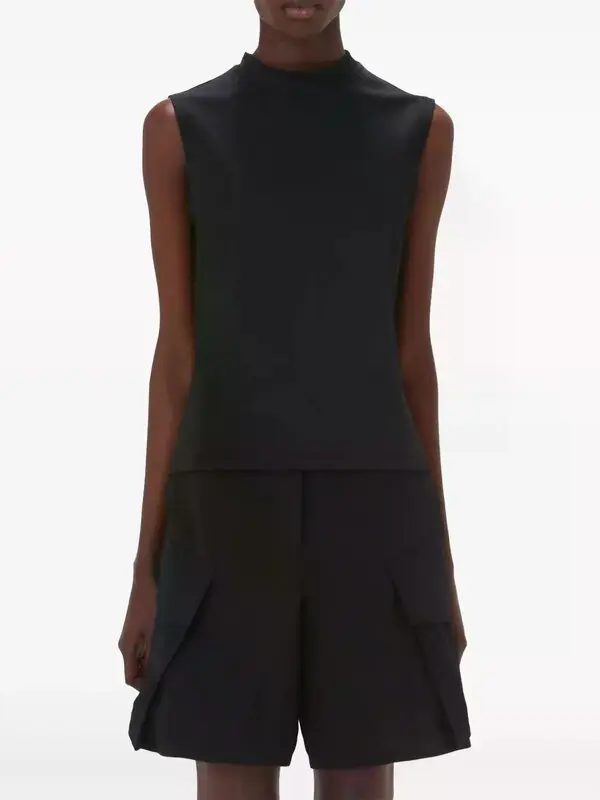 JW Anderson Logo-embroidered Tank Top - Black