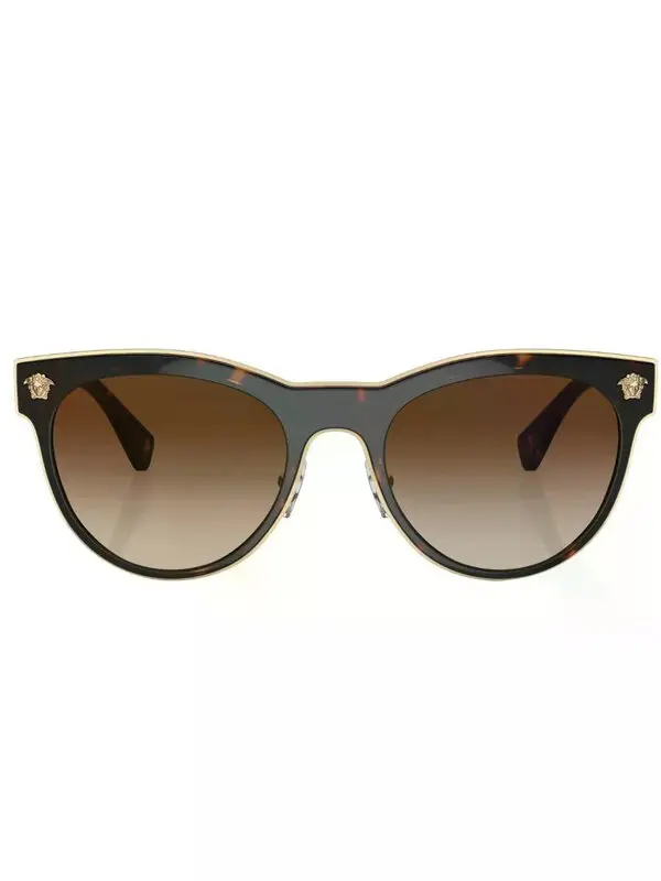 Versace Medusa-plaque Sunglasses - Brown
