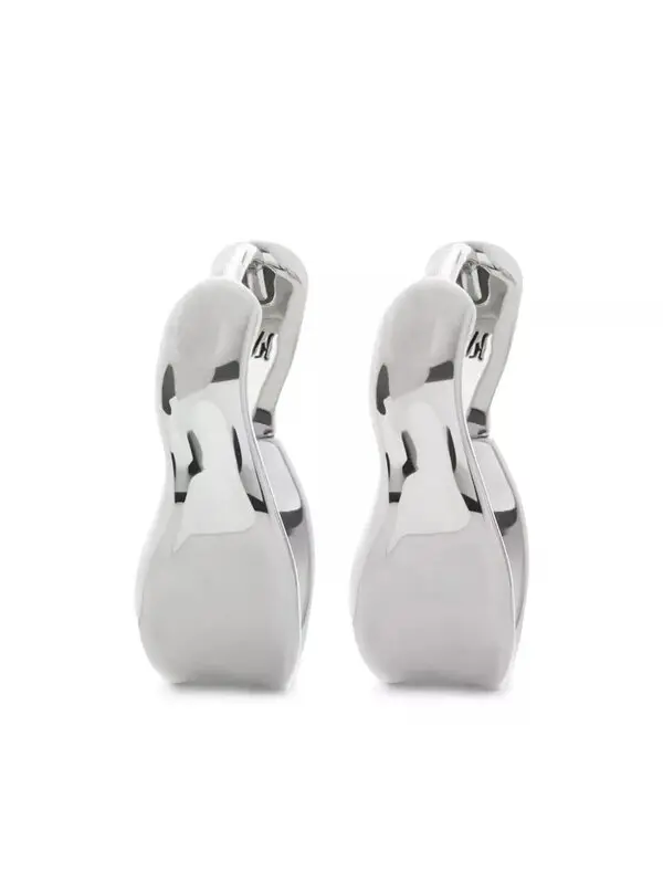 Monica Vinader Medium The Wave Hoop Earrings - Silver
