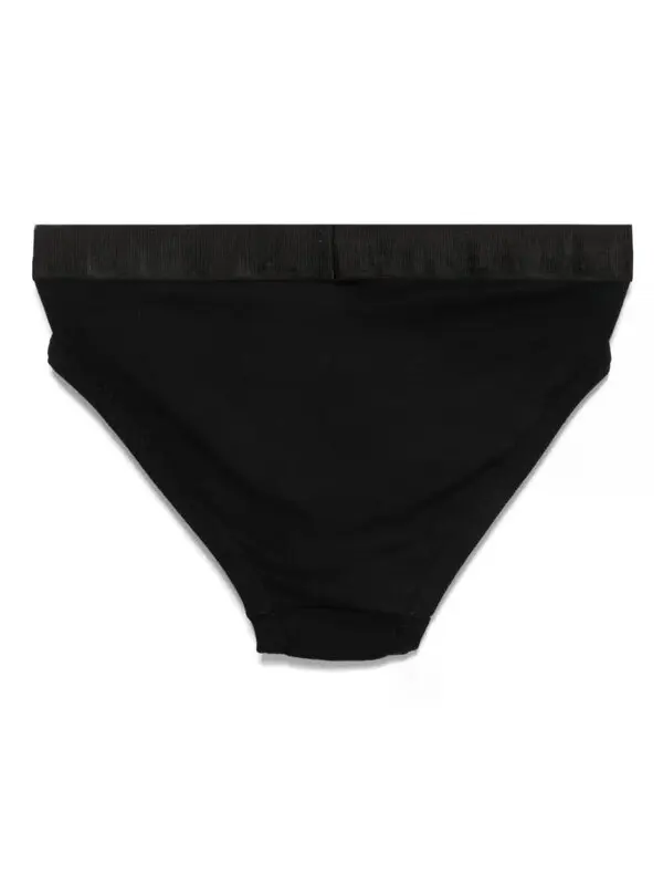 Versace Cotton Ribbed Briefs - Black