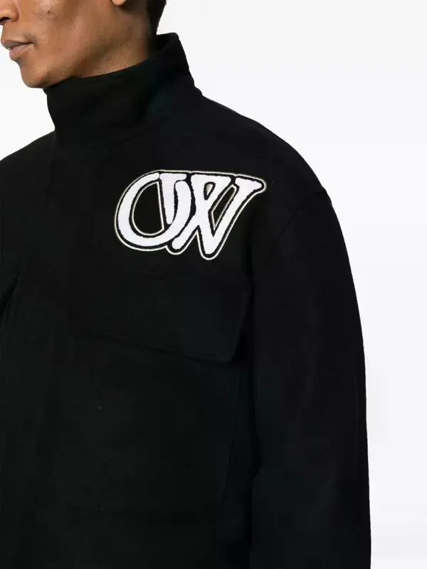 Off-White Phase Varsity Wool-blend Jacket