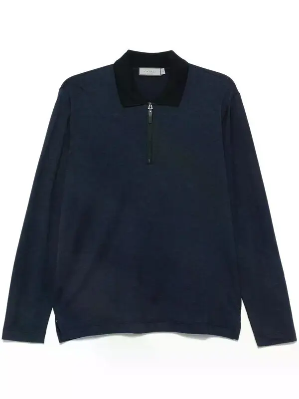 Canali Jersey Polo Shirt - Blue