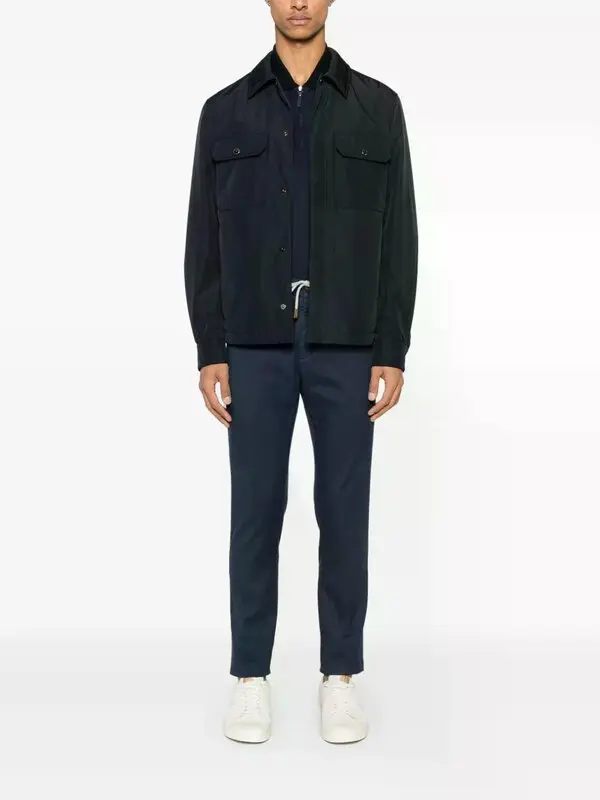 Canali Jersey Polo Shirt - Blue
