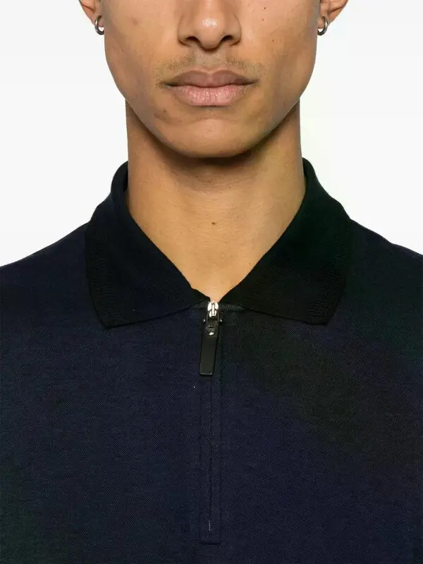 Canali Jersey Polo Shirt - Blue