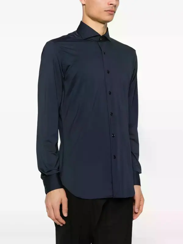 XACUS Spread-collar Shirt - Blue