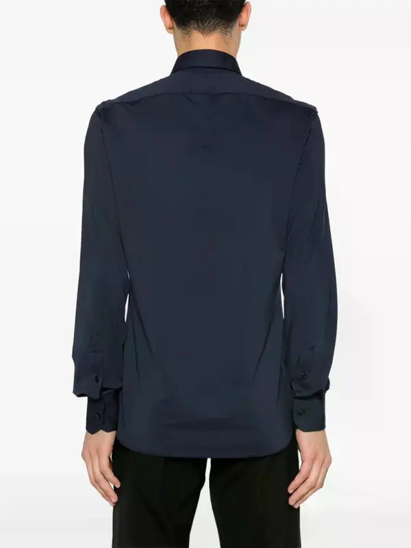 XACUS Spread-collar Shirt - Blue