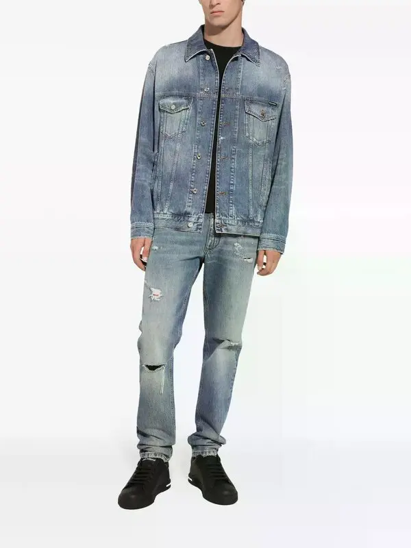 Dolce & Gabbana Cotton Denim Jacket - Blue