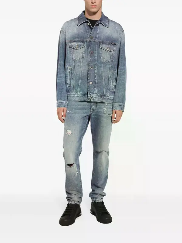Dolce & Gabbana Cotton Denim Jacket - Blue