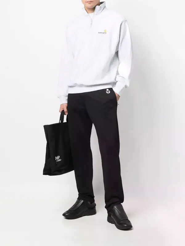 Carhartt Work In Progress American Script Half-zip Sweatshirt - Grey