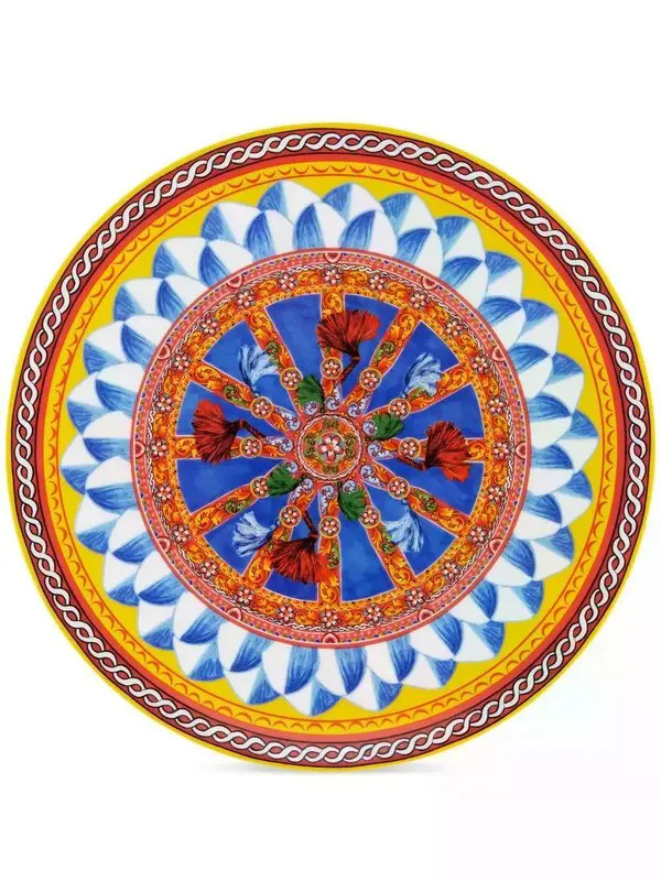 Dolce & Gabbana Carretto-print Porcelain Platter