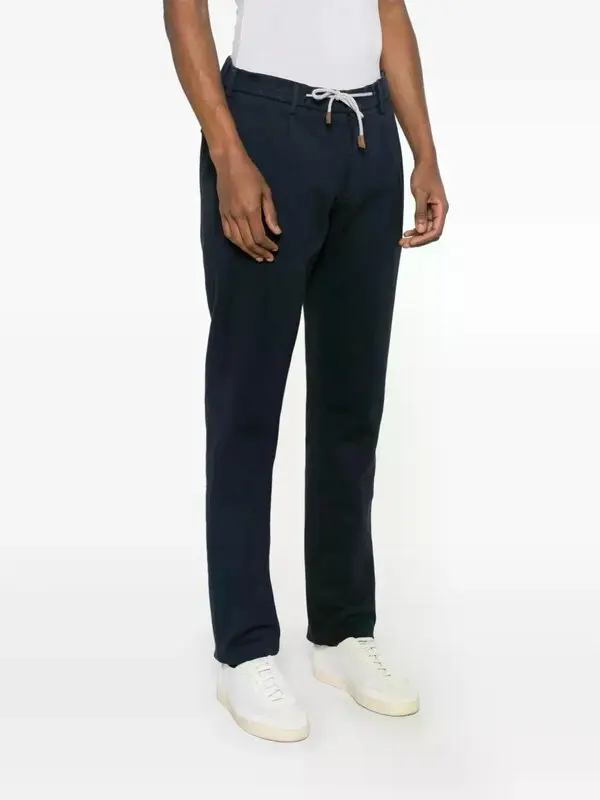 Eleventy Pleated Tapered Trousers - Blue