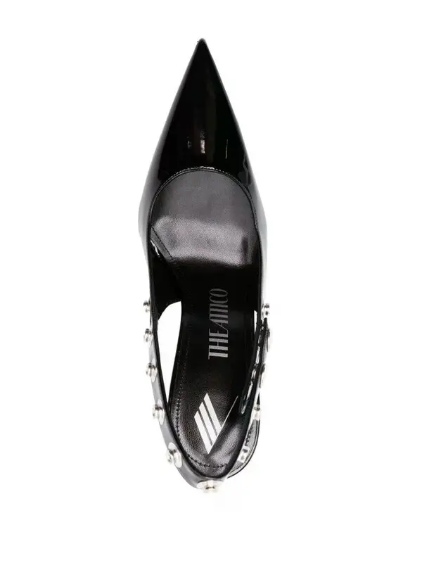 Attico 105mm Stud-embellished Patent Leather Pumps