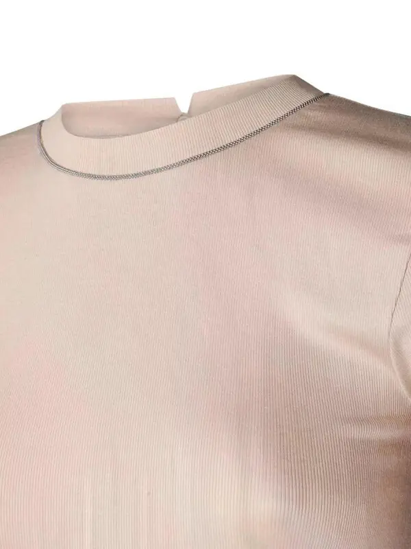 Brunello Cucinelli Monili-embellished T-shirt - Neutrals