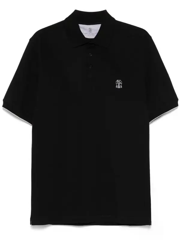 Brunello Cucinelli Cotton Polo Shirt - Black