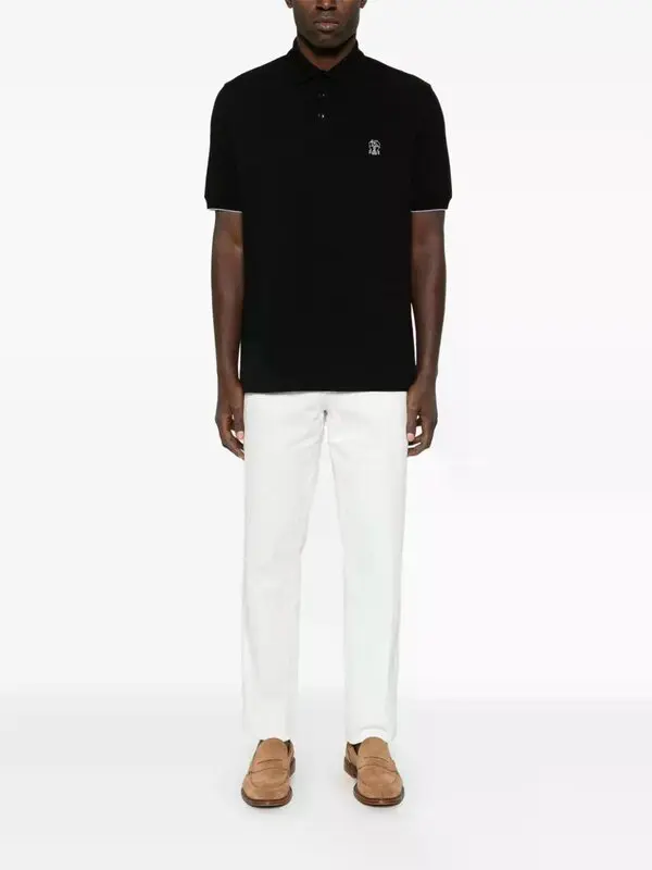 Brunello Cucinelli Cotton Polo Shirt - Black